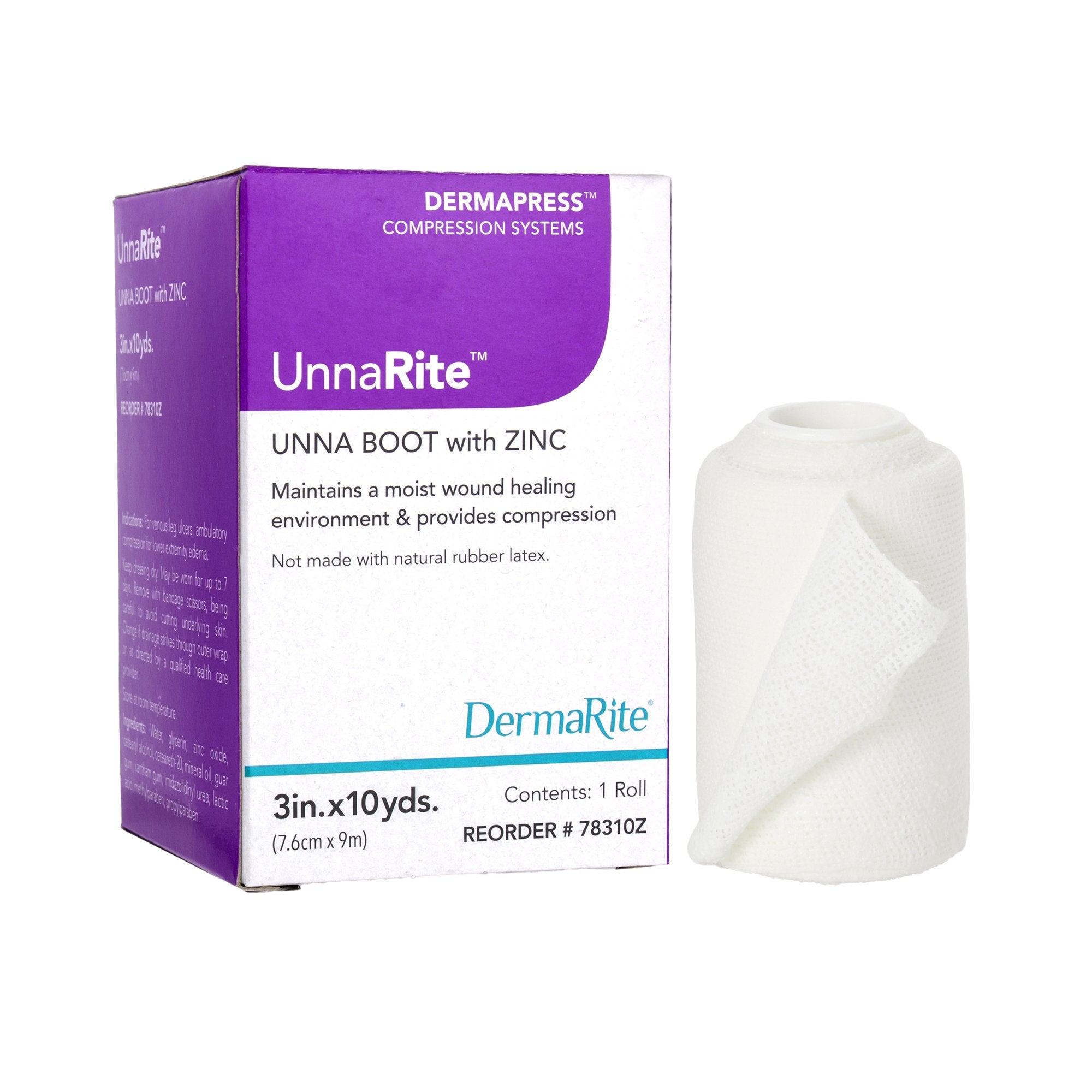 UnnaRite™ Unna Boot Zinc Oxide 3 Inch X 10 Yard (1095193_EA) 1/EA ...