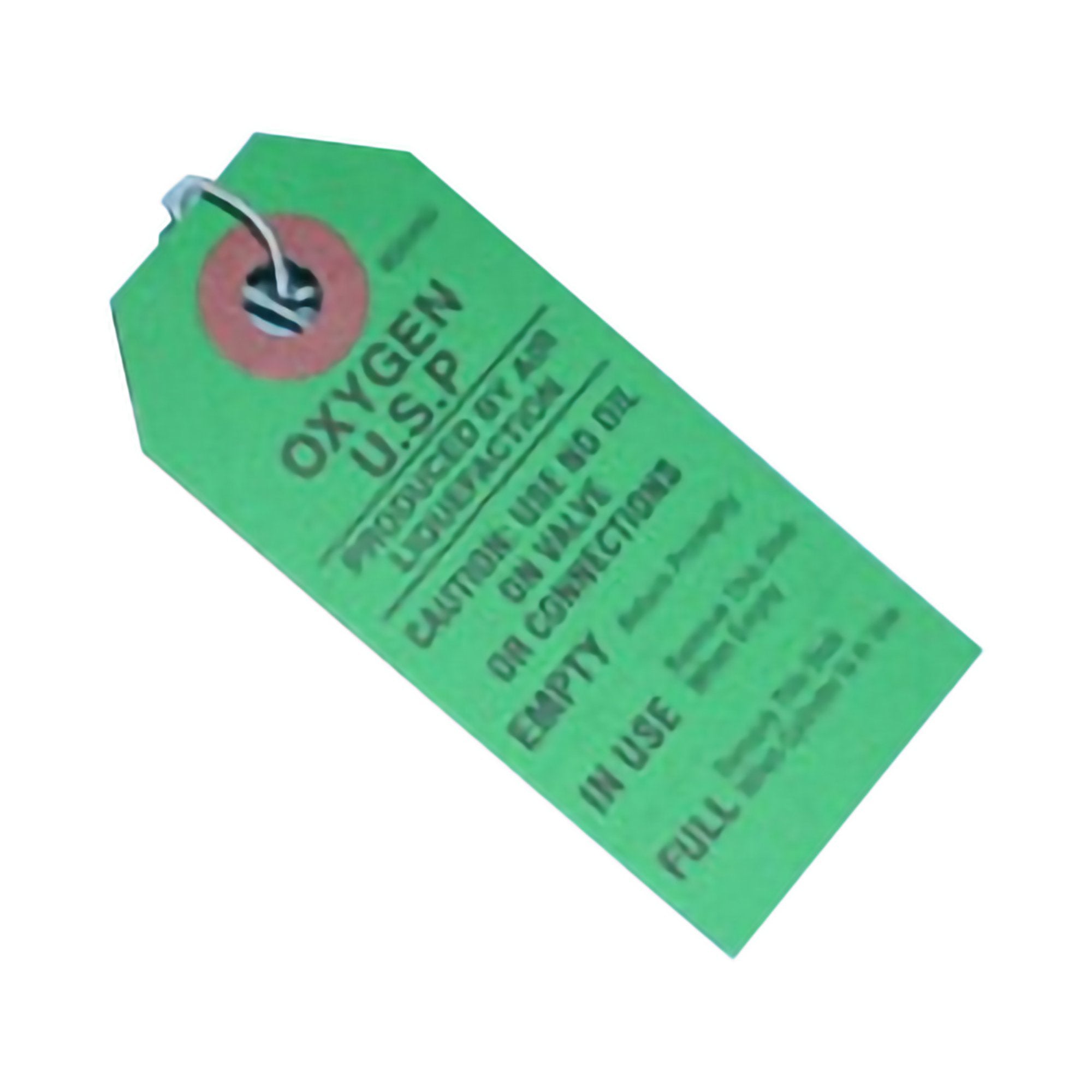 Mada Medical Products Warning Tag For Oxygen Tank Green Paper 1 Each ...
