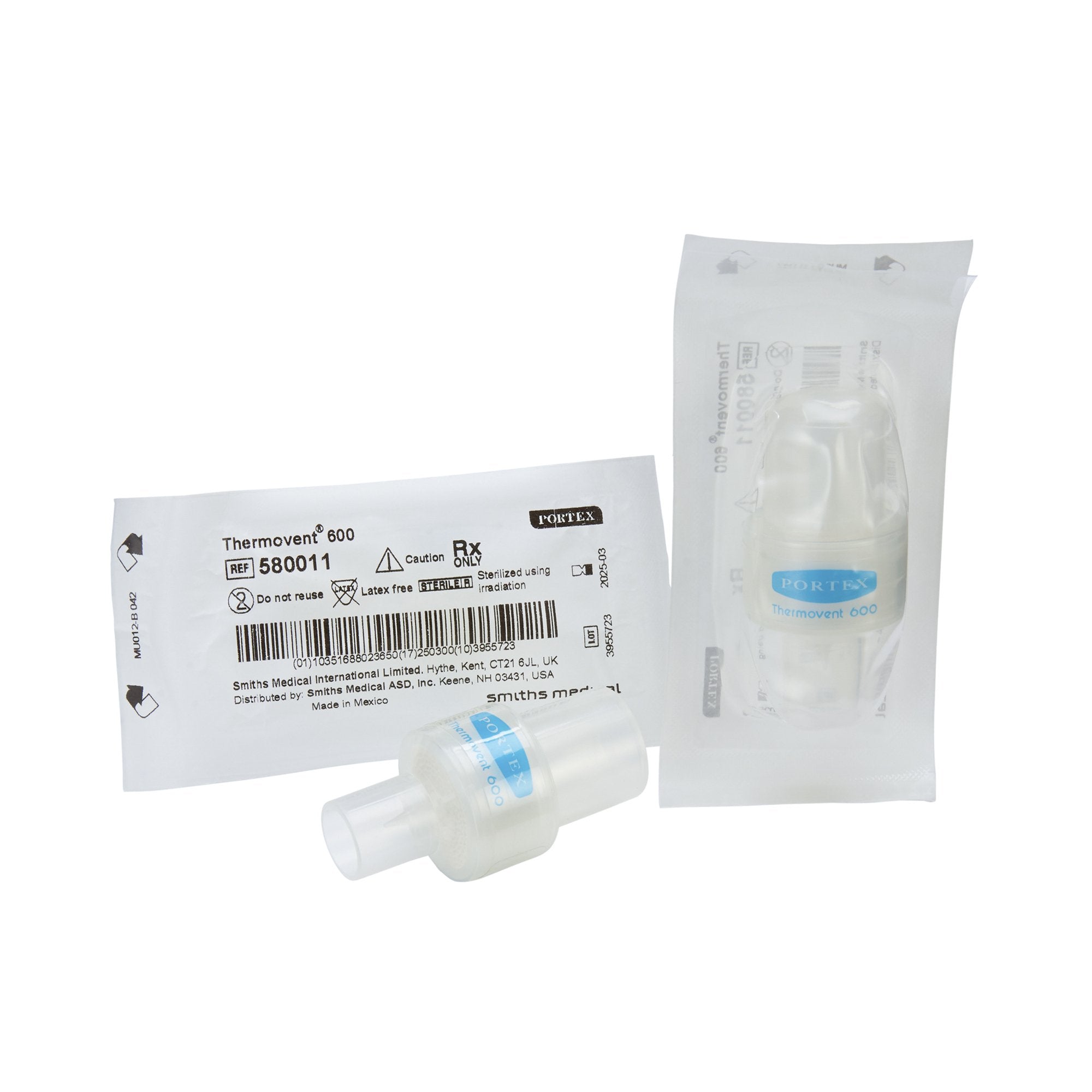 Portex® Heat and Moisture Exchanger 27 mg H2O/L @ VT 500mL 1.0 cm H2O ...