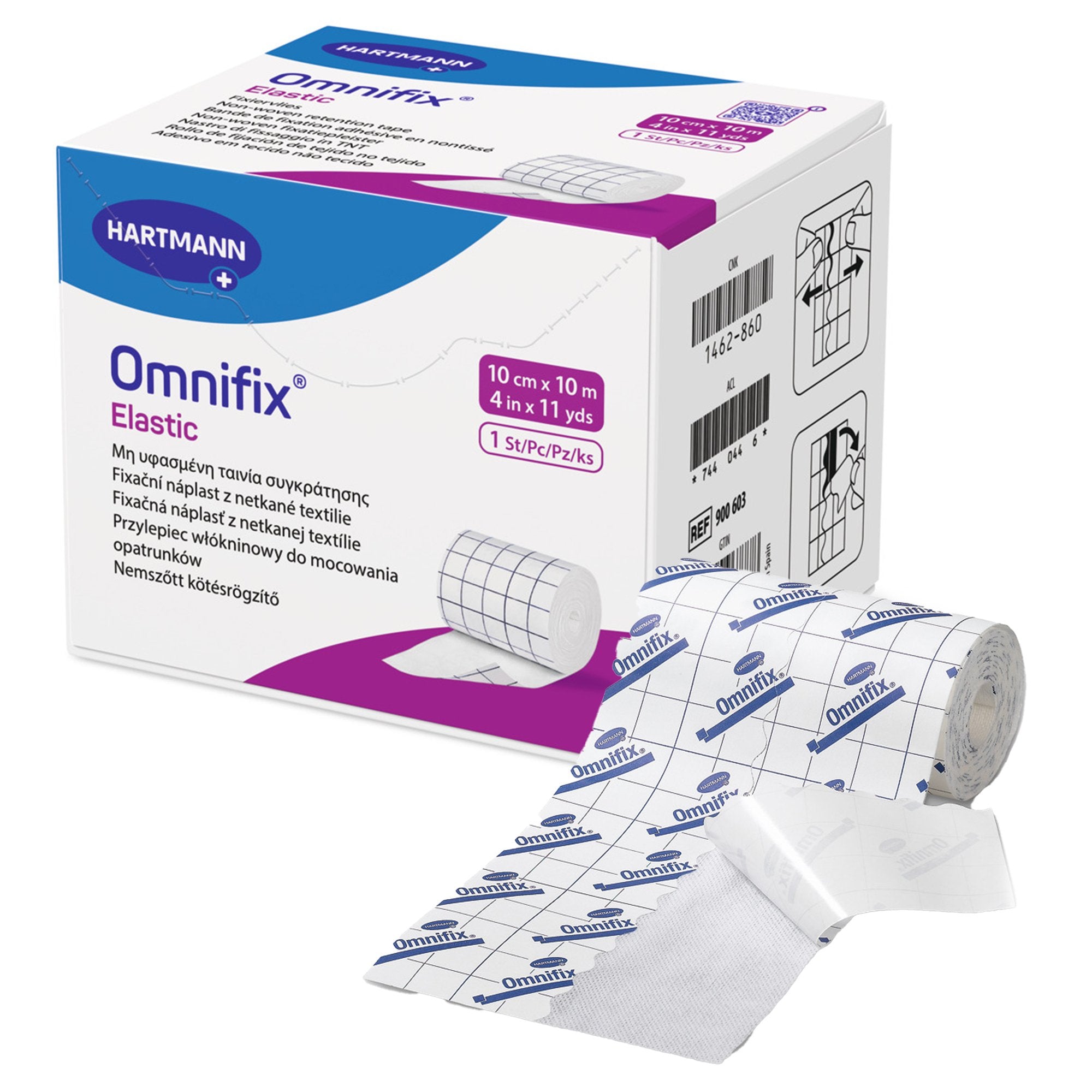Omnifix® Elastic Dressing Retention Tape with Liner White 4 Inch X 11 ...