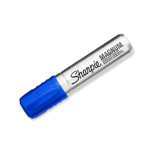 Sharpie® Magnum® Permanent Markers, Chisel Tip, Blue (652-44003) 1 Doz ...