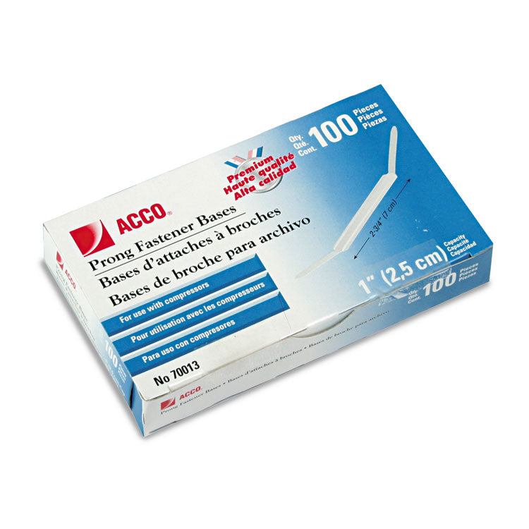 ACCO ACC70013 Premium Two-Prong Fastener Bases, 1" Capacity, 2.75 ...